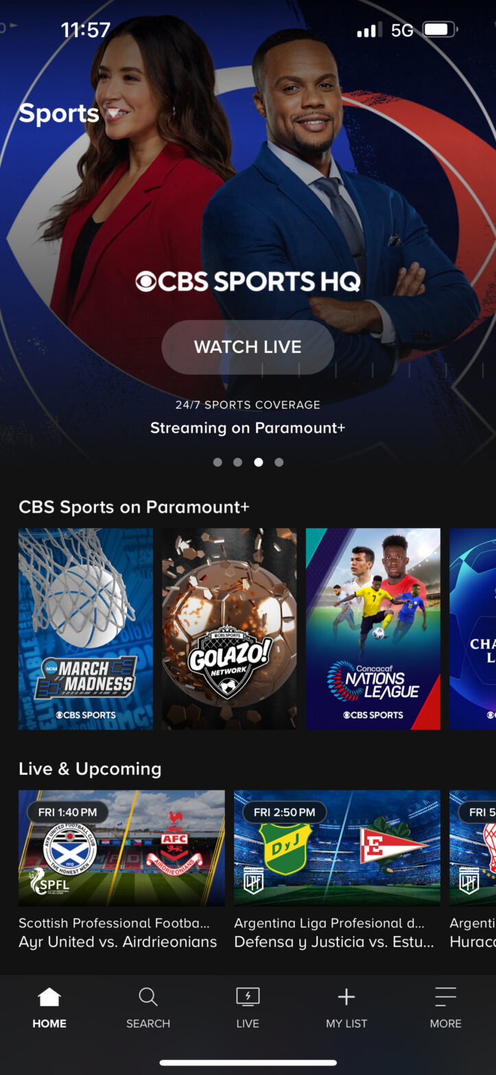 Sports on Paramount+: March Madness, Soccer, Golf, and More